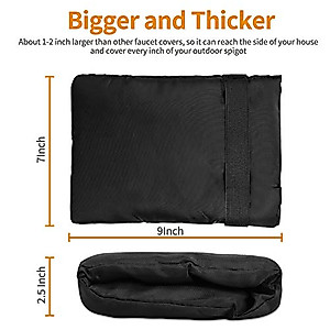 Outdoor Faucet Covers for Winter,9"x 7",Outside Garden Faucet Socks for Freeze Protection,Reusable Thickened Faucet Covers,2 Pack