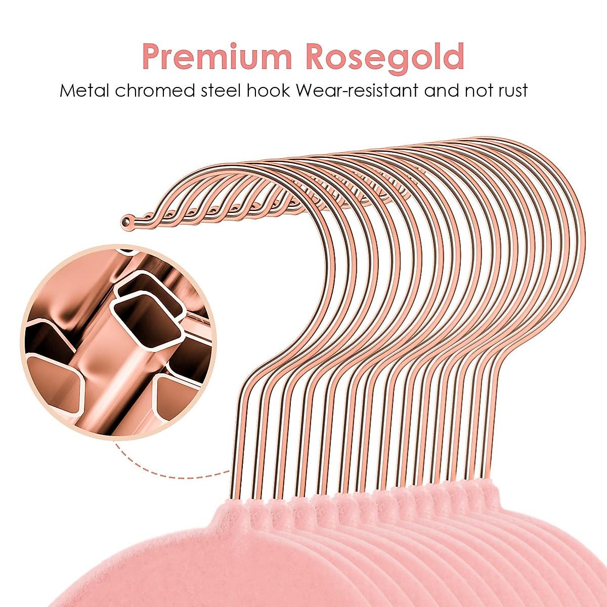 DUDUCOFU Velvet Hangers Non Slip Felt Hangers, 30 Pack Pink Velvet Hangers Clothes Hangers Space Saving Slim Hangers with 360 Degree Swivel Hook for Suits Coats, Jackets, Pants, and Dress Clothes