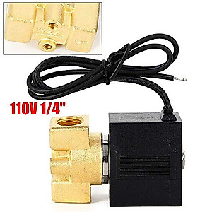 1/4" 110-120V AC Brass Solenoid Valve Gas Water Air N/C Electric Solenoid Valve NPT Gas Water Air Normally Closed