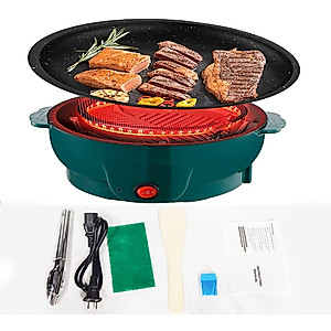 Electric Griddles, Versatile Electric Grills 110V Large-Capacity Electric Frying Pan 3-In-1 Pot Electric Bakeware for 2-4 People Electric Skillets