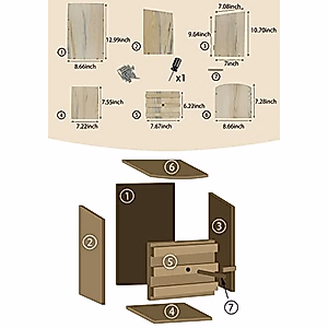 Big Owl House,Screech Owl House,Owl Nesting Box Owl Bird House,Barn Owl Box Owl Boxes for Outside with Mounting Screws, Instructions,Video Teaching, Easy Assembly Required