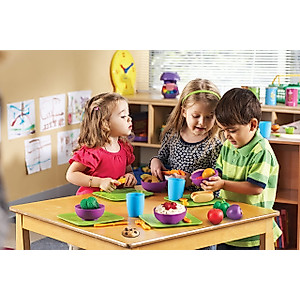 Learning Resources New Sprouts Classroom Play Food Set, 100 Pieces - LER9723,Multi,12 L x 7 W x 12 H in