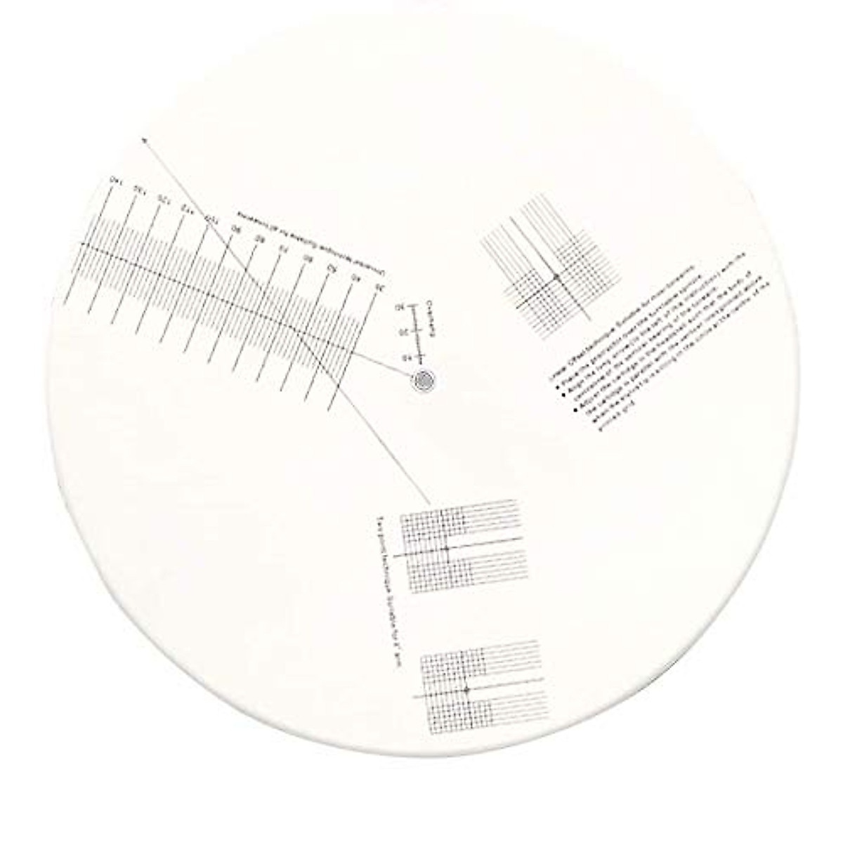 Turntable Cartridge Alignment Protractor Mat, Anti-sliding LP Vinyl Record Pickup Calibration Plate Distance Gauge Protractor Adjustment Tool Ruler for Turntable Accessor
