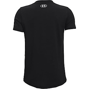 Under Armour Boys' Sportstyle Logo Short-Sleeve T-Shirt , Black (001)/White , Youth Medium