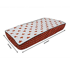 Bacati PFOGCPC1 Playful Foxs Arrows Changing Pad Cover, Orange/Grey
