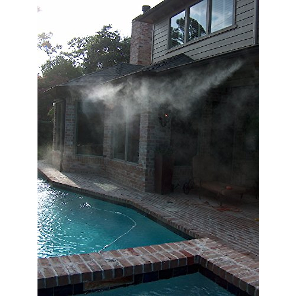 Residential Misting System- Made in USA Pump- 200 psi Mid Pressure Patio Misting System-12 Nozzles Misting System