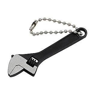 GENNEL 2.5 inch Mini Size Adjustable Wrench, 2.5" Black Tiny Spanner Nut Wrench Tool, Jaw Capacity 0~10mm