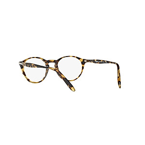 Persol PO3092V Round Prescription Eyewear Frames, Brown/Beige Tortoise/Demo Lens, 50 mm
