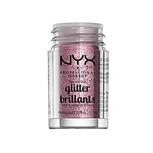 NYX PROFESSIONAL MAKEUP Face & Body Glitter, Rose (Pack of 4)