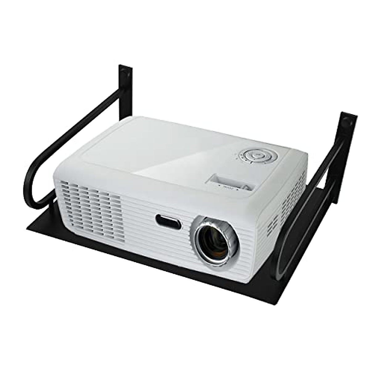 DS. DISTINCTIVE STYLE Projector Shelf Wall Mount Router Shelf Compact Aluminum Small DVD Player Shelf (Black)