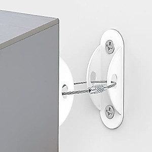 Kleviro (10 Pack) Anti Tip Furniture Anchors for Baby Proofing Premium Quality Upgraded Furniture Wall Anchors can Handle 400lbs Tension - Earthquake, Storm Resistant & Pet Safety Furniture Straps