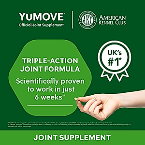 YuMOVE Adult Dog Tablets | Hip and Joint Supplement for Dogs with Glucosamine, Hyaluronic Acid, Green Lipped Mussel | Dogs Aged 6 to 8 | 300 Tablets