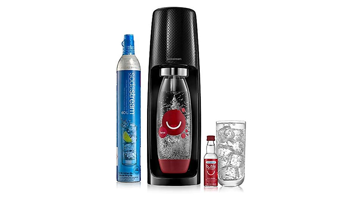 SodaStream Fizzi Black: Sparkling Water Maker & bubly Drops