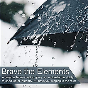 RainPlus Black/Galaxy Windproof Travel Umbrella - Compact, Automatic, Folding and Portable - Umbrellas For Rain for Men and Women - Car, Backpack, Purse, Strong & Wind Resistant