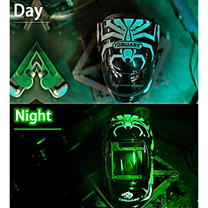 TEKWARE Large Viewing True Color Solar Powered Auto Darkening Welding Helmet, Hemispherical 4C lense, 4 Arc Sensor Wide Shade Range 4/5-9/9-13 Luminous Welder Mask for Mig Tig Arc Grinding Plasma
