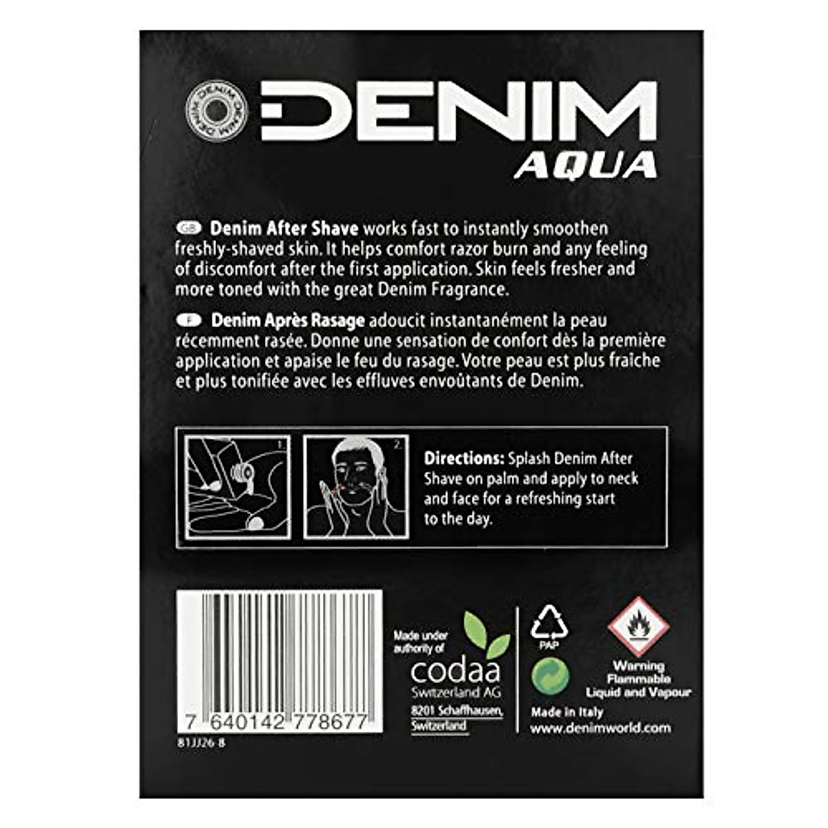 Denim Aqua After Shave Lotion 100 ml / 3.4 fl oz