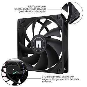 Thermalright TL-C12C X3 CPU Fan 120mm Case Cooler Fan, 4pin PWM Silent Computer Fan with S-FDB Bearing Included, up to 1550RPM Cooling Fan（3 Quantities）