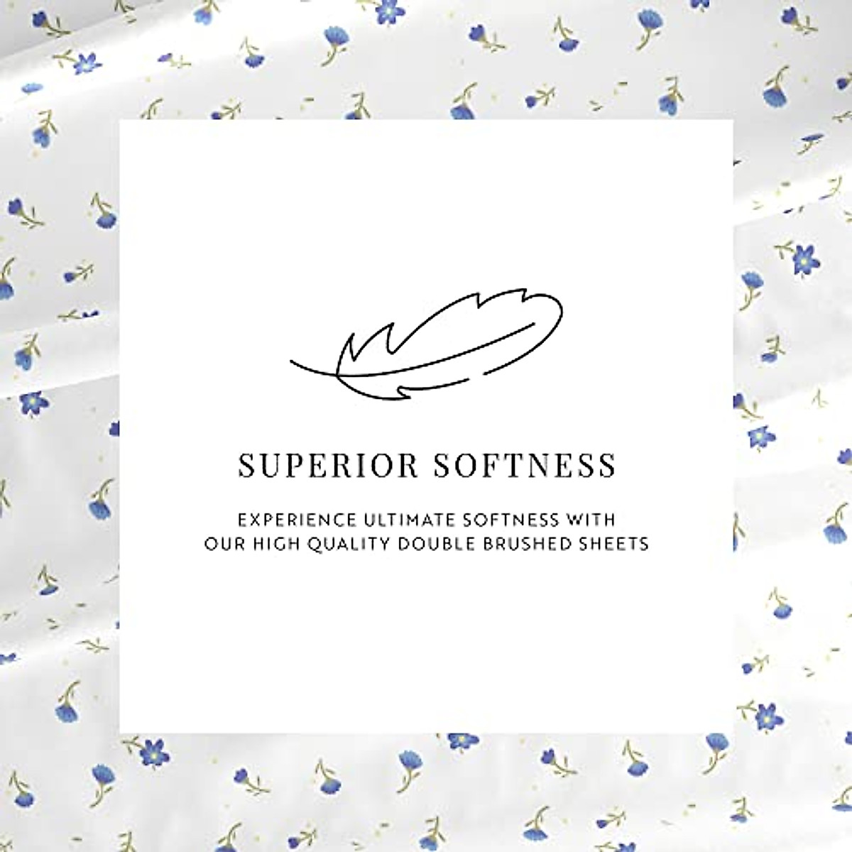 Linen Market 4 Piece Full Size Sheet Sets (Light Blue Floral) - Sleep Better Than Ever with These Ultra-Soft & Cooling Bed Sheets for Your Full Size Bed - Deep Pocket Fits 16" Mattress