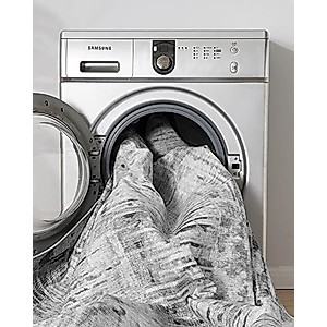 RESARE Modern Abstract Area Rugs 8x10 Distressed Rug Machine Washable, Ideal Home Decor, Gray