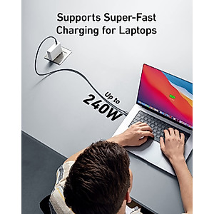 Anker USB C Hub, 556 USB-C Hub (USB4, 8-in-1) with 1.6ft USB4 Cable, 10 Gbps USB-C and USB-A Data Ports, 8K HDMI and DisplayPort & Anker 515 USB 4 Cable 3.3 ft, Supports 8K HD Display