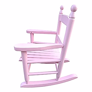 Pvillez Kids Rocking Chair for Toddlers, Childs Rocker Chair, Wooden Rocking Lounge Chairs for Girl Boy Indoor Outdoor Features Classic Rocker Design and Hardwood Construction