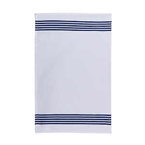 The Weaver's Blend 100% Cotton Kitchen Towels with Blue Stripe Design | Kitchen Towels and Dish Cloths | Size 28”x18” | Set of 6