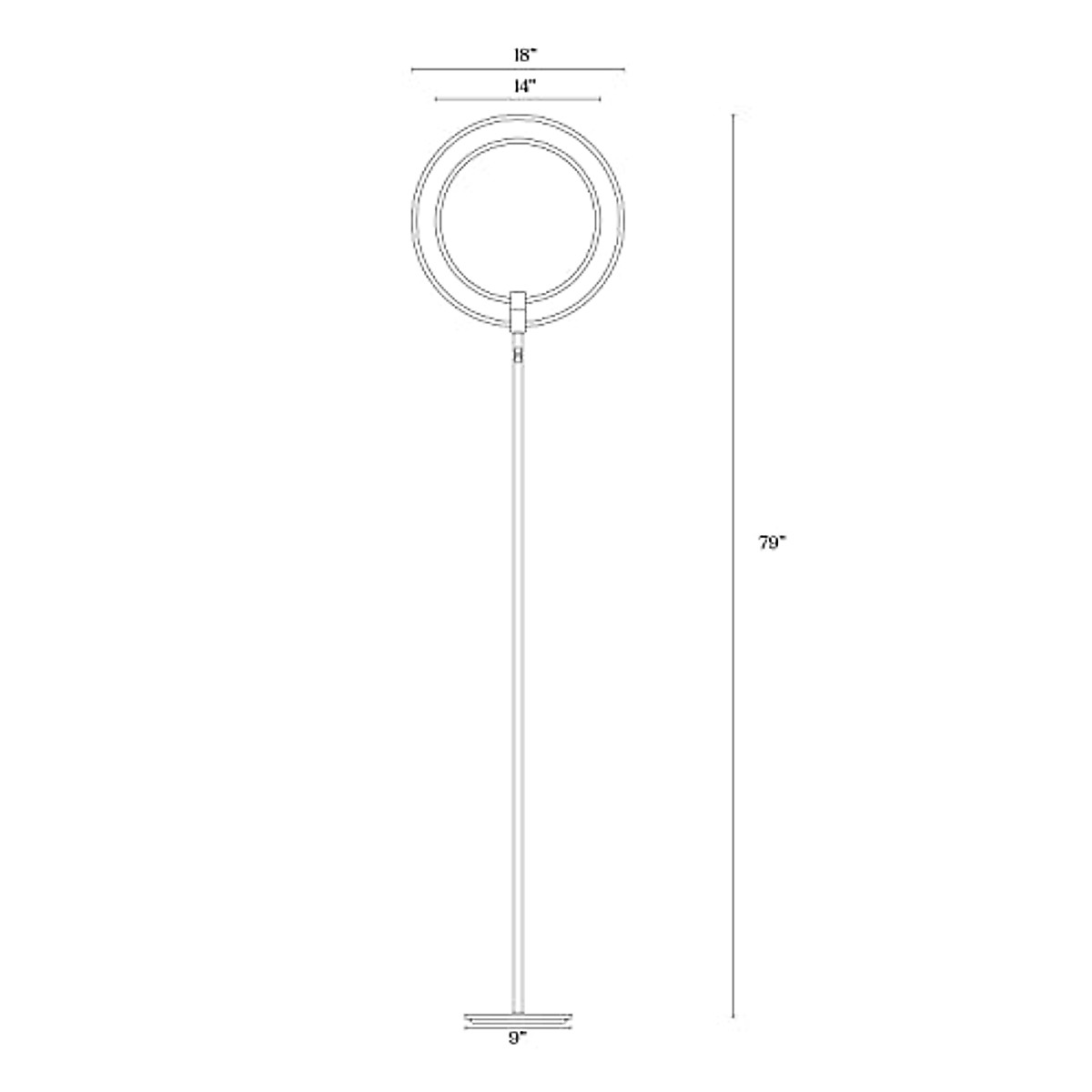 Brightech Eclipse Dimmable LED Floor Lamp, Modern Torchiere Floor Lamp for Living Rooms & Offices – Super Bright Tall Lamp with Dimmable Options for Reading, Standing Lamp Living Room Décor - Black