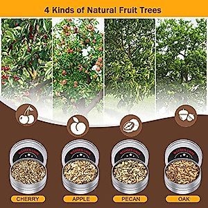 Hantop Bourbon Cocktail Smoker Kit, Old Fashioned Wood Drink Smoker Infuser Kit with Torch, Bourbon Cocktail Smoker with 4 Kinds of Wood Chips, Whiskey Smoker Kit Gift for Dad Husband Men