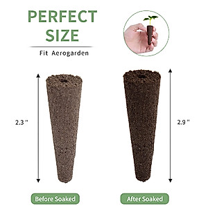 TISOHUGO 50 Pack Grow Sponges, Seed Starter Pods Growth Sponges Compatible with AeroGarden, PH-Balanced Refill Pods Gardening Accessories for Hydroponic Indoor Growing System