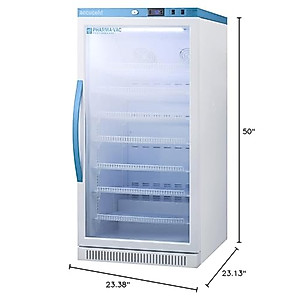 Summit Appliance ARS8PV Pharma-Vac Performance Series 8 Cu.Ft. Upright Vaccine All-refrigerator with Automatic Defrost, Factory-installed Lock, Digital Thermostat and White Cabinet