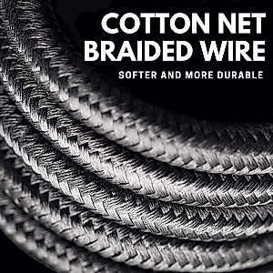 SOLUTEK 2 Pack Guitar Cable 10 ft, Strain Relief Instrument Cable, Gold-Plated Electric Bass,AMP Cord in Braided Jacket (1/4 Quarter Inch TS Straight),Durable Noiseless Clear Tone Guitar Cord.