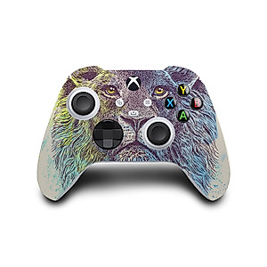 Head Case Designs Officially Licensed Rachel Caldwell Lion Art Mix Vinyl Sticker Gaming Skin Case Cover Compatible with Xbox Series S Console and Controller Bundle