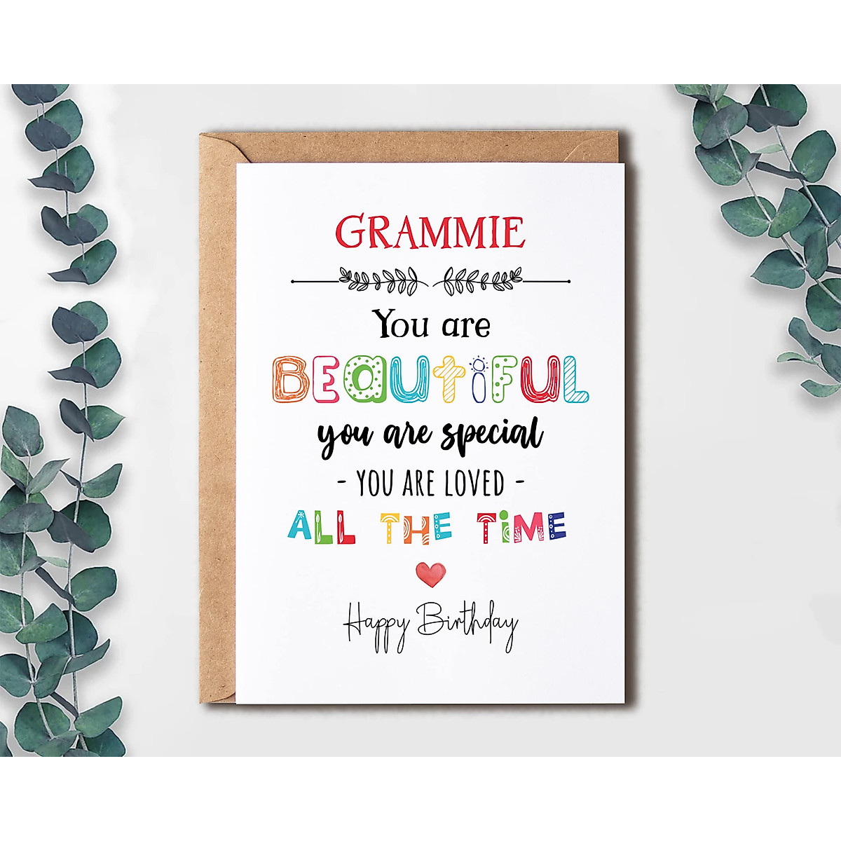 Grammie You Are Beautiful You Are Special - Grammie Birthday Card Poem Card For Grammie - Birthday Card For Grammie - Card For Grammie