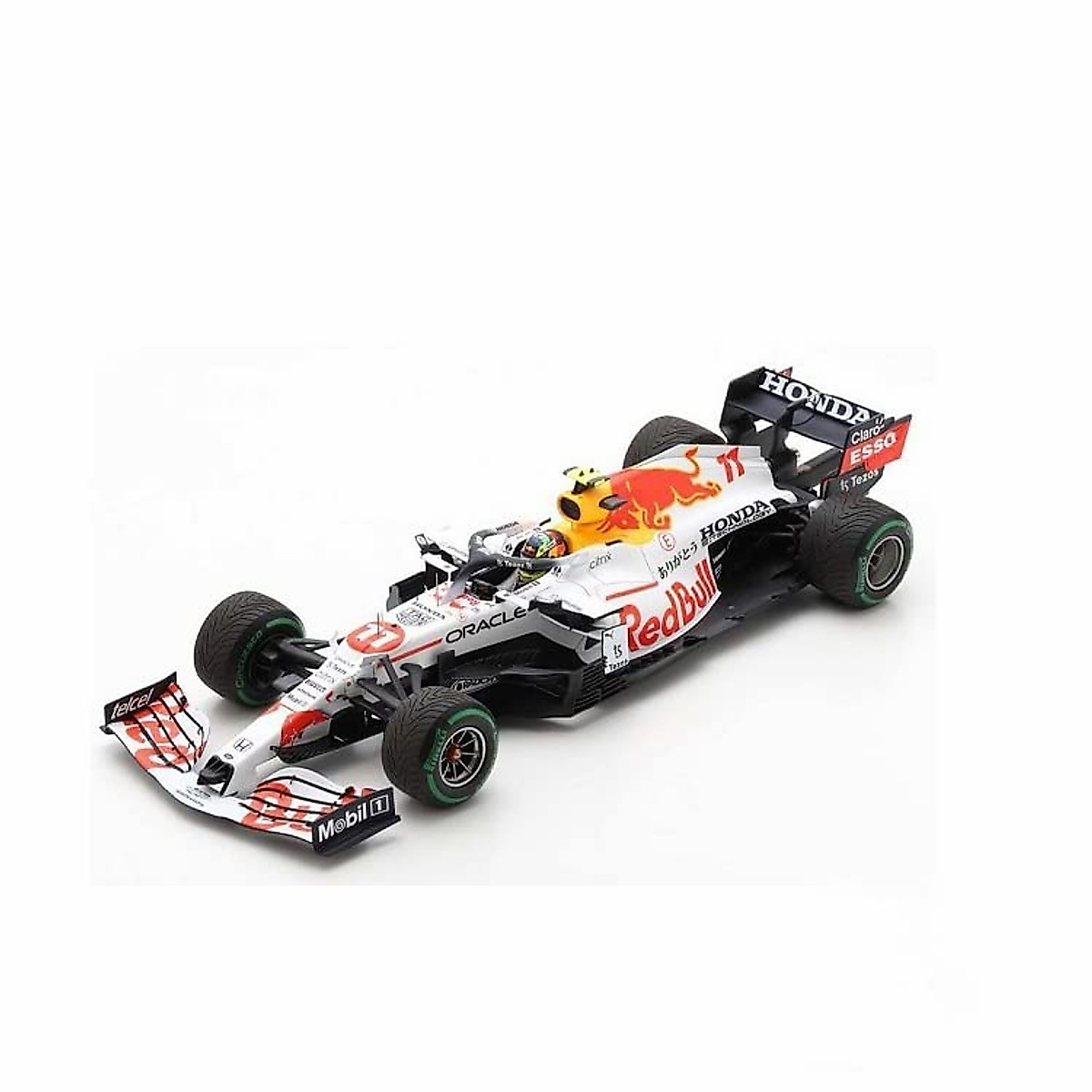 HNW 1:43 Racing F1 2021 RB16B NO.#33 Max Verstappen or NO.#11 Sergio Perez Die-Cast Vehicles Collectible Racing Model Car (RB16B 11# White W/Helmet)