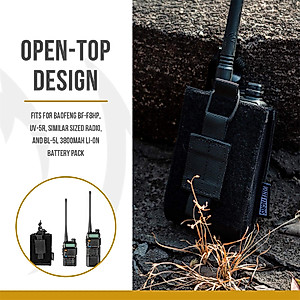 OneTigris Radio Holster for BaoFeng UV-5R BF-F8HP Nylon MOLLE Pouch for Walkie Talkie