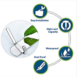 MASS DYNAMIC Wall Mounted Coat Hooks – Stainless Steel Clothes Hooks for Wall, 6 Dual Hooks Hanger for Hat, Kitchen Utensils, Bathroom and Other Tools