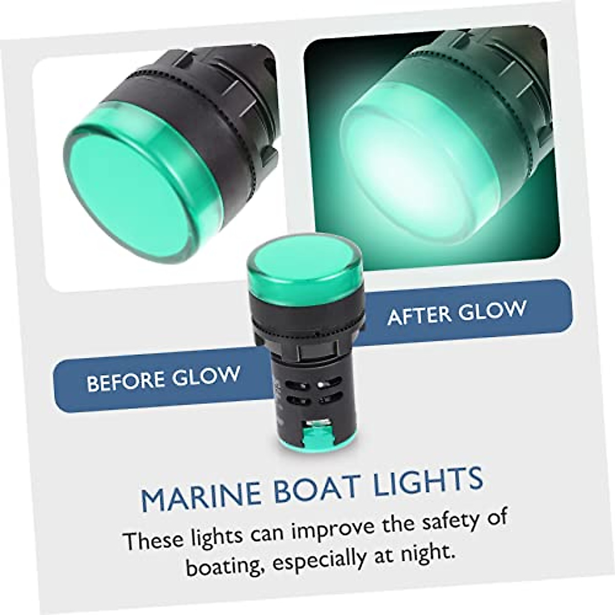 Unomor 10 Pcs 1 Set harbor Marine Navigation Lamps signal light yacht lights yacht marine truck Yacht Lights indicator light working lamp Port Light Boat Lamps Light bulb headlights abs