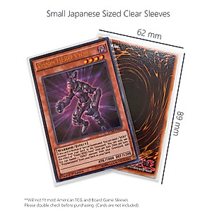 TitanShield (150 Sleeve/Clear) Small Japanese Sized Trading Card Sleeves Deck Protector for Yu-Gi-Oh, Cardfight!! Vanguard & Photocards