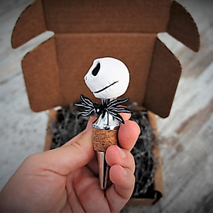 Jack wine bottle stopper Nightmare Before Christmas gifts Halloween Skellington Handmade
