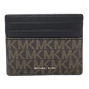 Michael Kors Men's Cooper Tall Card Case Wallet (Brown/Black)