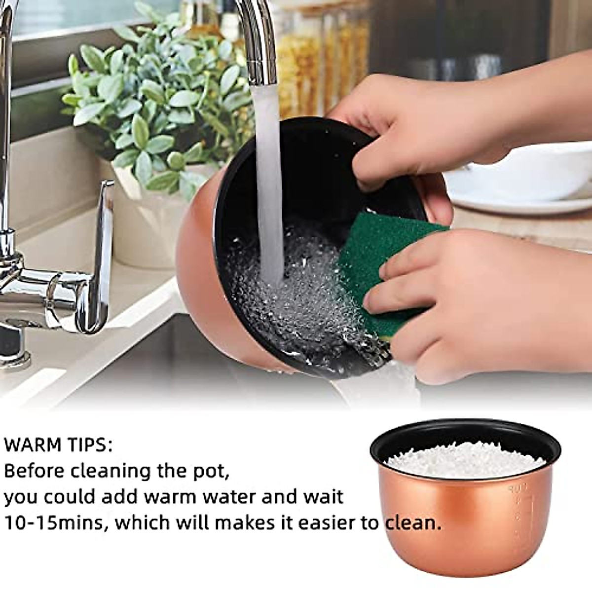 CMCNCBC Mini Rice Cooker, Electric Lunch Box, Travel Rice Cooker Small, Portable Rice Cooker, Removable Non-stick Pot, Keep Warm Function, Suitable For 1-2 People - For Cooking Soup, Rice, Stews, Grains & Oatmeal