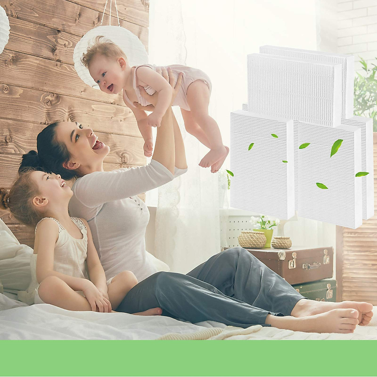 GuanQiao 6 Pack HEPA Filters R, 10 Pre-Cut Pre Filters A Replacement Filter R Compatible with Honeywell 300, HPA300 Series, HRF-R3 & HRF-R2 & HRF-R1