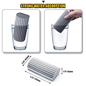 Zorveiio 4Pcs Reusable Damp Clean Duster Sponge，Efficient Cleaning Duster for Dust, Debris,and Stains,Brush Magic Eraser Sponge for Ceiling Fan,Blinds,Baseboard,Gray and Yellow