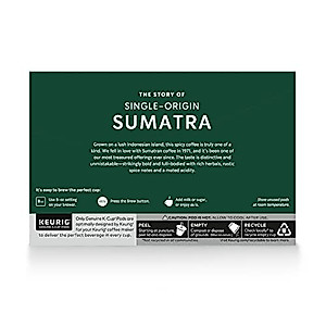 Starbucks Dark Roast K-Cup Coffee Pods — Sumatra for Keurig Brewers — 1 box (10 pods)