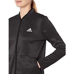 adidas Women's Team Issue Bomber Jacket, Black/Heather/White, Small
