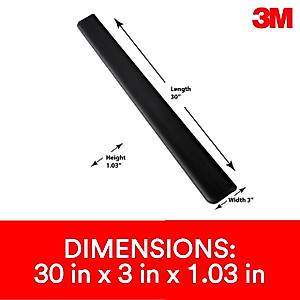 3M Gel Wrist Rest for Standing Desks, Accommodate Different Working Positions, Black (WR200B) 30.13 x 1 x 3.25 inches