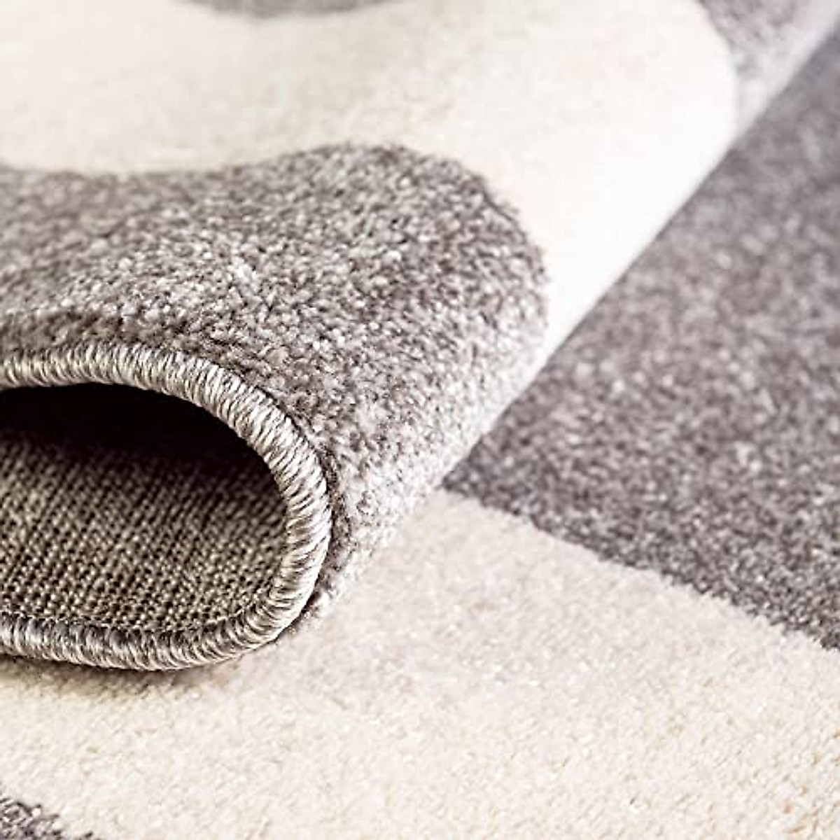 Unique Loom Del Mar Collection Area Rug-Transitional Inspired with Modern Contemporary Design, Rectangular 7' 0" x 10' 0", Gray/Ivory