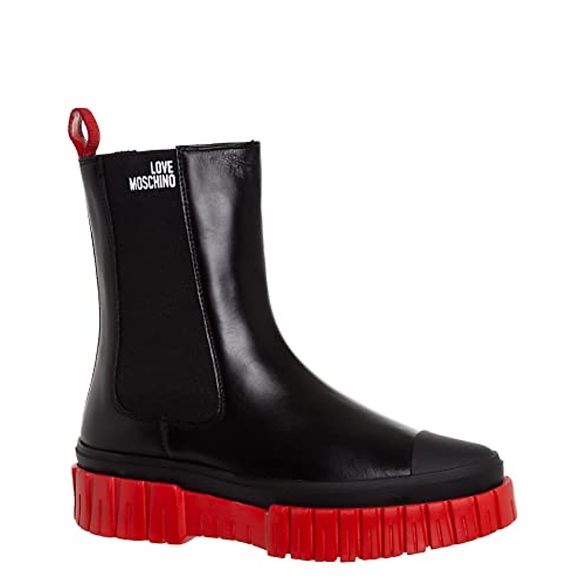 Love Moschino women ankle boots black - red 7 US