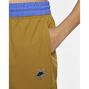 Nike Sportswear NSW Women's Woven Sports Utility Mid-Rise Cargo Pants, Golden Moss/Medium Blue, S Regular US