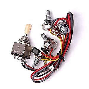 Electric Guitar Circuit Wiring Kit Guitar Circuit Wiring Harness Kit with 3 Box Toggle Pickup Selector 2V/2T/1J fit for LP Electric Guitar